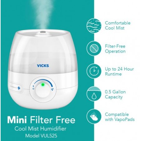 Vicks Mini Cool Mist Ultrasonic Humidifier